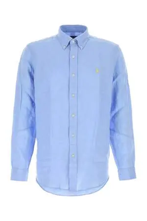 Polo Ralph Lauren Linen Button-front Shirt - Light Blue