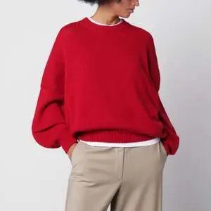 CORDERA Oversized Merino Wool & Cashmere Sweater - Red
