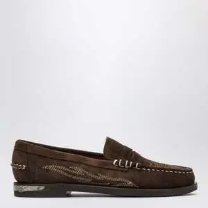 SEBAGO Dan El Paso Penny Loafers In Suede - Brown
