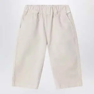 IL GUFO Light Cotton Trousers With Elasticated Waist - Beige