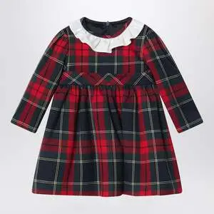 IL GUFO Tartan Mini Dress With Ruffled Collar