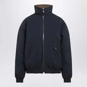 Prada Reversible Down Mini Jacket With High Collar And Logo Detail