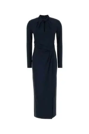 Giorgio Armani Navy Stretch Crepe Mini Dress