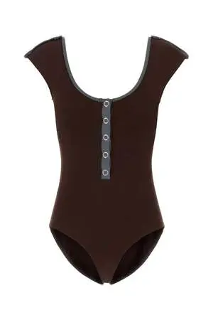 Gimaguas Petra Chocolate Stretch Nylon Mini Swimsuit - Brown