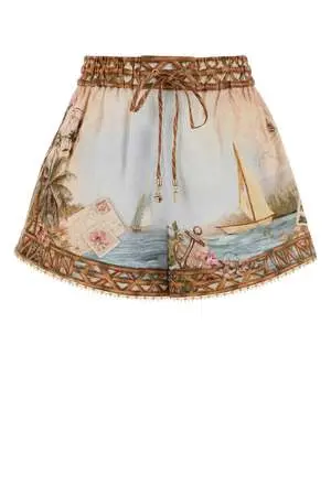 Zimmermann Linen Mini Shorts
