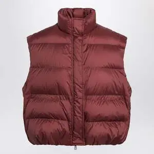 Brunello Cucinelli Rosso Mattone Mini Matte Nylon Sleeveless Down Jacket