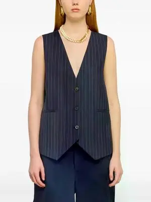 SEMICOUTURE Britney Pinstripe-pattern Waistcoat