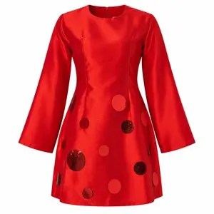 GNG VOGUE Alina Mikado Sequin Mini Dress