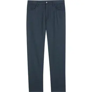 Canali Regular Fit Wool Five Pocket Pants - Navy