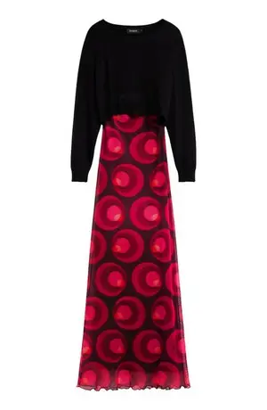 Desigual Two-piece Sweater & Dress Set - Black