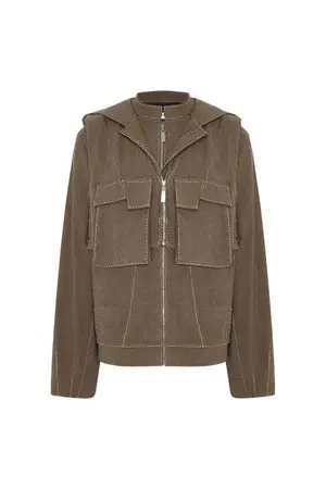 JENDUE Hardy Hooded Denim Jacket