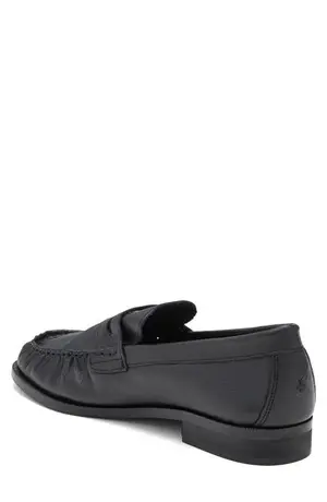 DUKE + DEXTER Ezra Leather Penny Loafer - Black