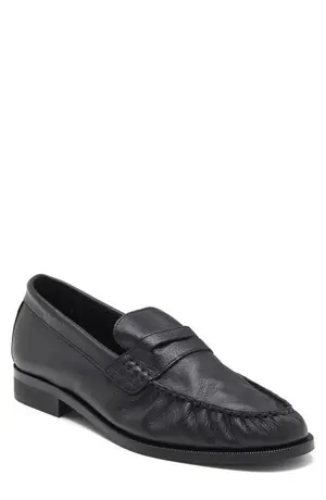 DUKE + DEXTER Ezra Leather Penny Loafer - Black