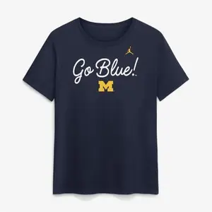 JORDAN BRAND Michigan Wolverines Script Mantra Logo T-shirt
