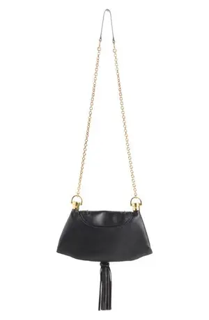 Chloé Marcie Foulard Leather Shoulder Bag - Black
