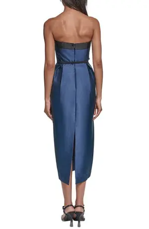 Karl Lagerfeld Paris Strapless Belted Cocktail Dress