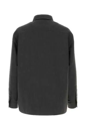Valentino Garavani Dark Grey Wool Overshirt - Gray