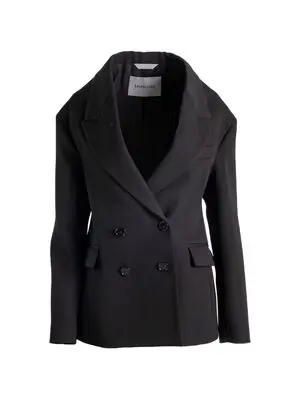 Balenciaga Wool Double-breasted Jacket - Multicolor
