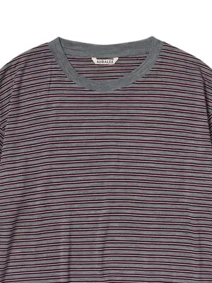 Auralee Wool Striped T-shirt