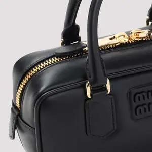 Miu Miu Arcadie Calf Leather Handbag - Black