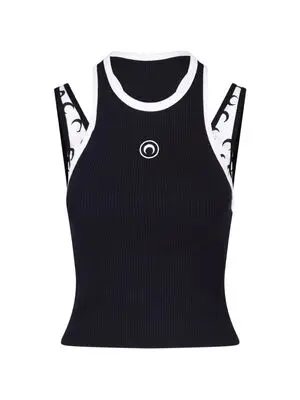 MARINE SERRE Moon Layered Tank Top - Multicolor