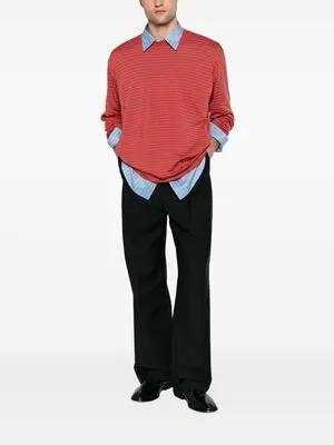 Auralee Wool Striped T-shirt