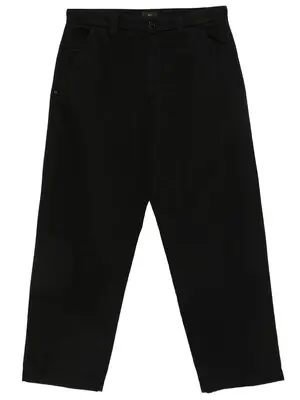 Paul & Shark Stresa Trousers Garment-dyed In Cotton Bull - Black