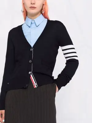 Thom Browne 4bar Cotton Cardigan