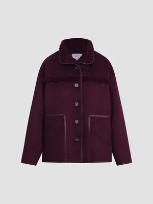 Joe's Jeans The Vegan Shearling Jacket - Fig