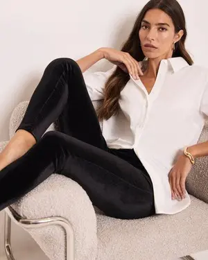 Mint Velvet Velvet High Waisted Leggings