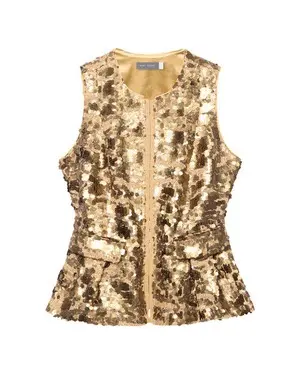 Mint Velvet Sequin Cut Out Waistcoat