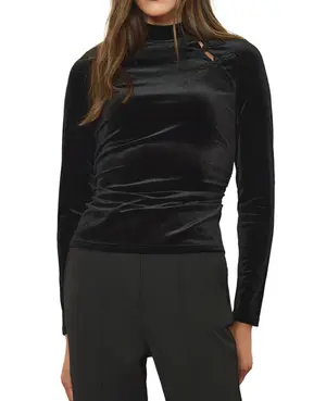 Mint Velvet Velvet High Neck Top