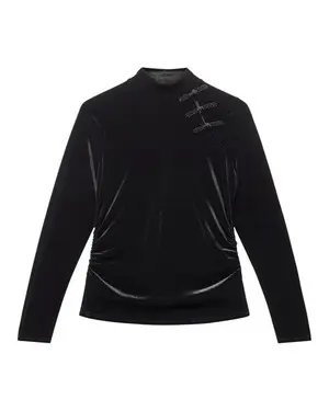 Mint Velvet Velvet High Neck Top