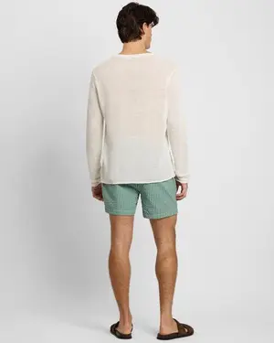Onia Seersucker Charles 5" Swim Trunk