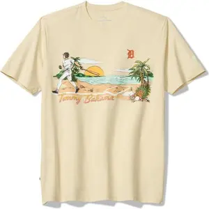 Tommy Bahama Detroit Tigers Sunset Slugger T-shirt - Cream
