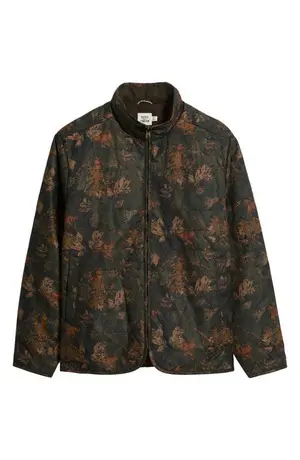 FLINT & TINDER BY HUCKBERRY York Quilted Waxed Jacket - Leaf Camo