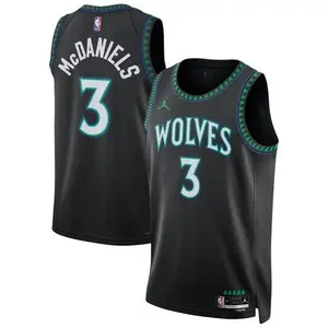 JORDAN BRAND Jaden Mcdaniels Minnesota Timberwolves Swingman Jerseystatement Edition - Black