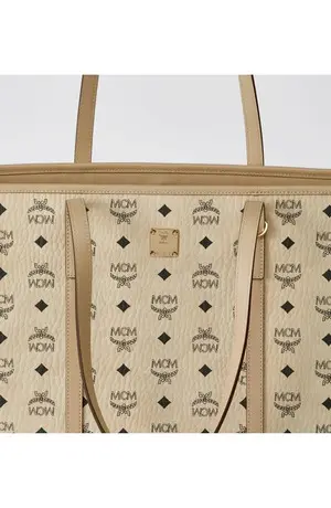 Mcm Medium Toni Top-zip Shopper In Visetos Leather Mix
