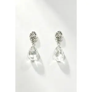 CLASSICHARMS Kyla Knotted Drop Earrings - Silver