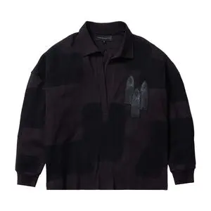 WHO DECIDES WAR Arch Henley Shirt 'coal - Black