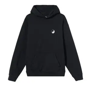 StÜssy X Our Legacy Yin Yang Pigment Dyed Hoodie - Black