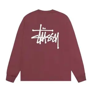 StÜssy Basic Long-sleeve Tee 'oxblood - Red