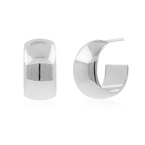 Côté Caché Bold Hoop Earrings - Silver