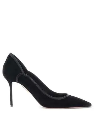 AQUAZZURA Décolleté Plush 85 In Camoscio - Black