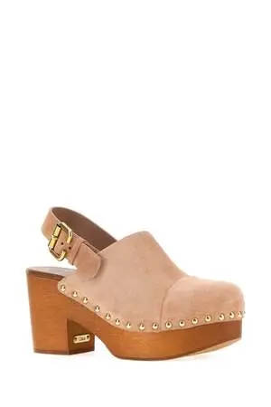 Chloé Antiqued Suede Jeanette Clogs