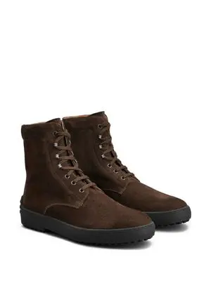 TOD'S Suede Gommino Combat Boots