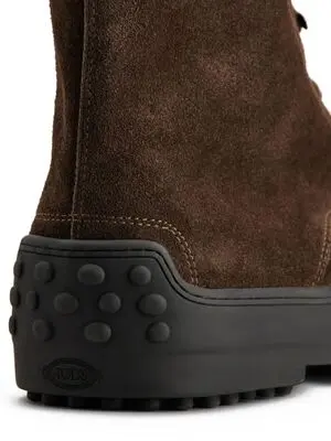 TOD'S Suede Gommino Combat Boots