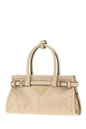 Prada Sand Leather Mini Bonnie Handbag - Brown