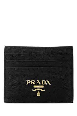 Prada Leather Card Holder - Black
