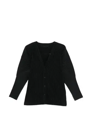 Issey Miyake Pleated Cardigan - Black